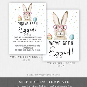 Editable You've Been Egged Easter Game We've Been Egged Neighborhood ...
