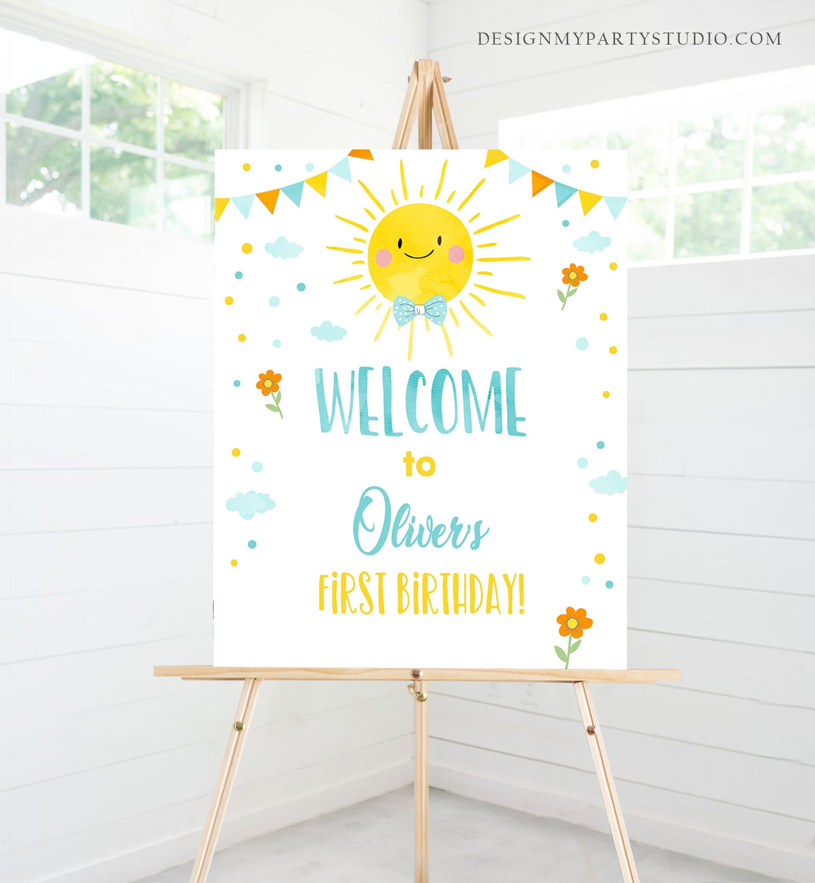 Editable Sunshine Welcome Sign Little Sunshine Birthday Party - Etsy
