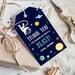 Editable Space Astronaut Favor Tags Space Birthday Thank You Tags Label ...