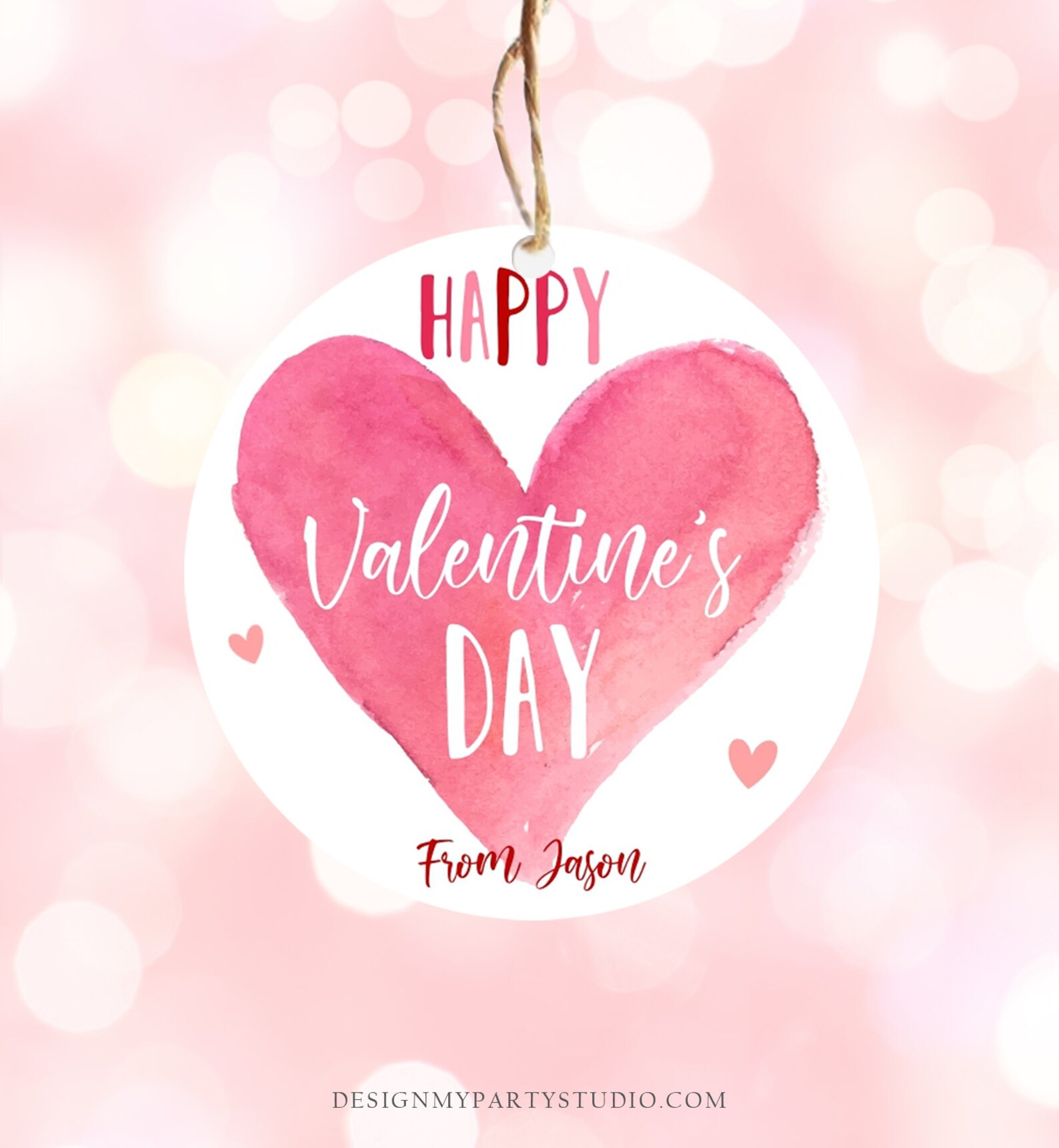Editable Valentine's Day Cookie Tags Happy Valentine's Day Cookies Tag ...