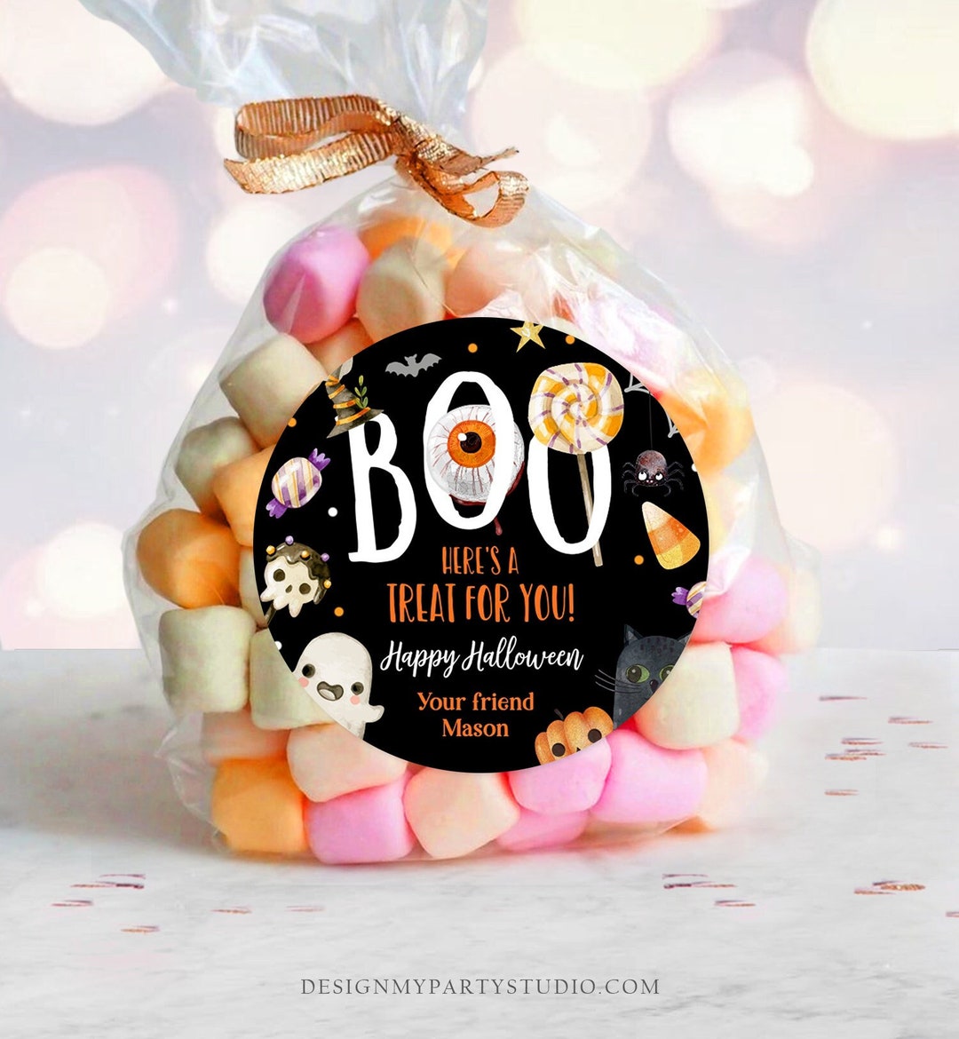Editable Halloween Favor Tags Boo Gift Tags Costume Party Trick or ...