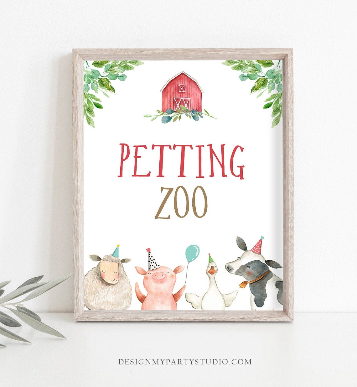 Petting Zoo Sign Farm Animals Party Sign Farm Birthday Sign - Etsy