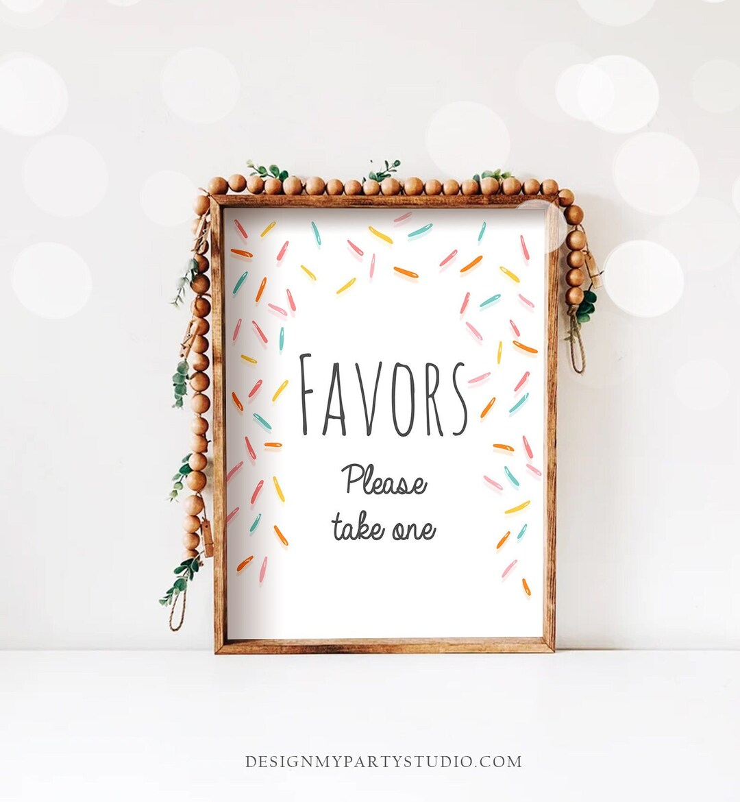 Party Favors Sign Table Decor Baby Sprinkle Sign Gift Table Sprinkle ...