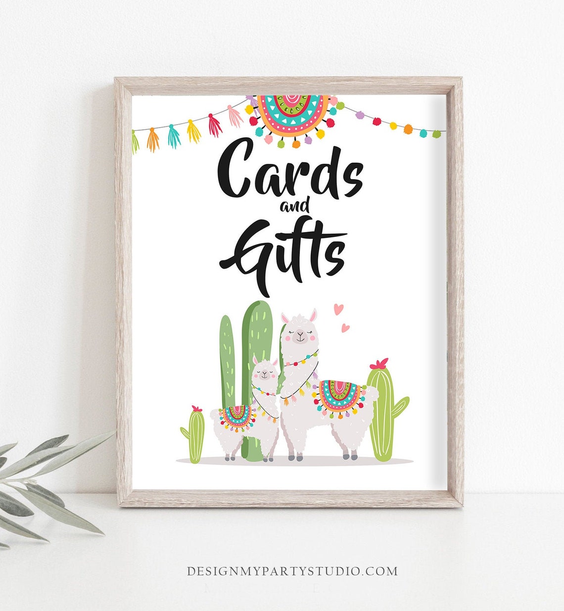 Cards and Gifts Sign Fiesta Cards Llama Cards and Gifts Pink - Etsy