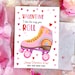 Editable Roller Skate Valentine Treat Valentines Day Card I Like the ...