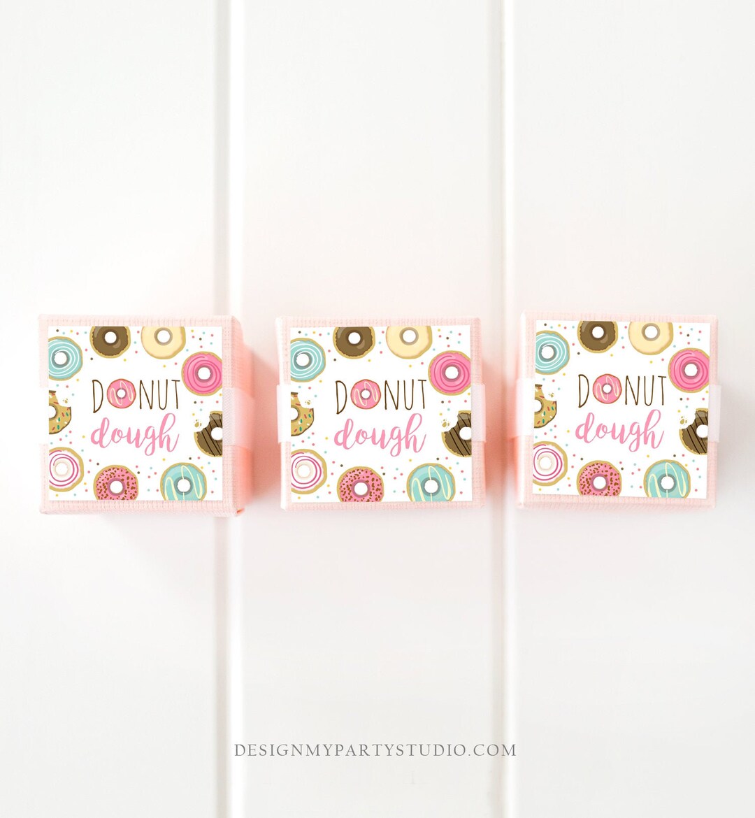 Editable Donut Dough Favor Tags Donut Birthday Thank You Tag Donut ...