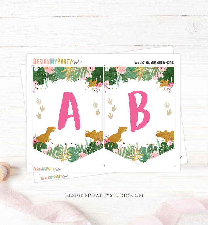 Dinosaur Birthday Banner A-Z Alphabet Numbers Banner First - Etsy