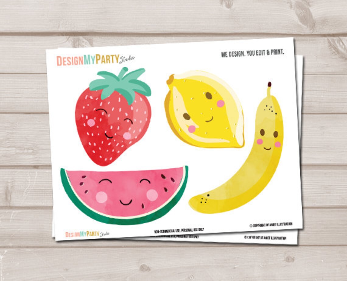 Fruit Birthday Banner Fruit Birthday Garland Two-tti Frutti Birthday ...