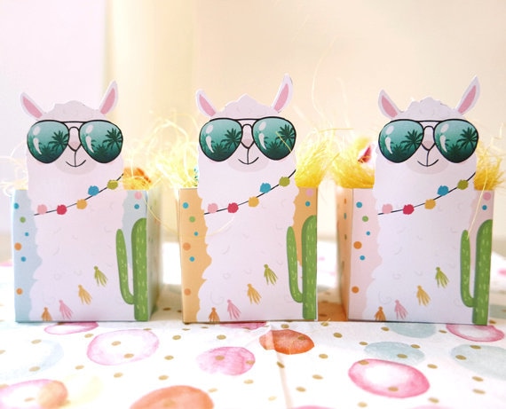 Printable Llama Favor Boxes Llama Birthday Decor Whole Llama | Etsy