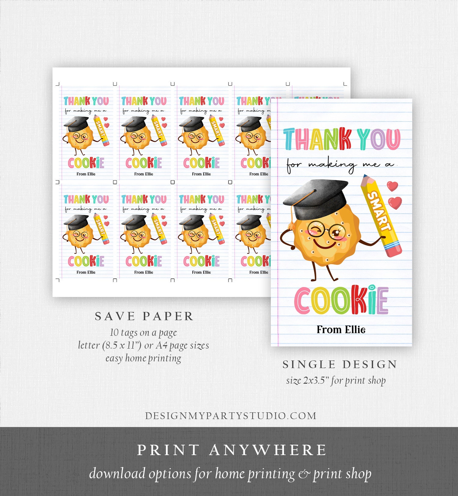 Editable Teacher Appreciation Tags Teacher Tag Thank You Making Me One ...