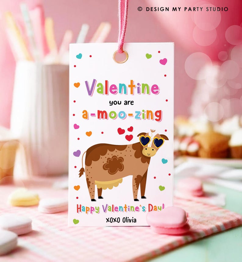 Etiqueta de regalo editable para el día de San Valentín con el lema ...