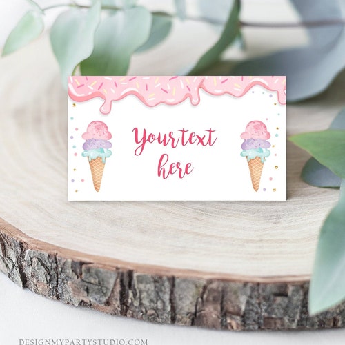Editable Popsicle Birthday Tent Cards Food Labels Girl - Etsy