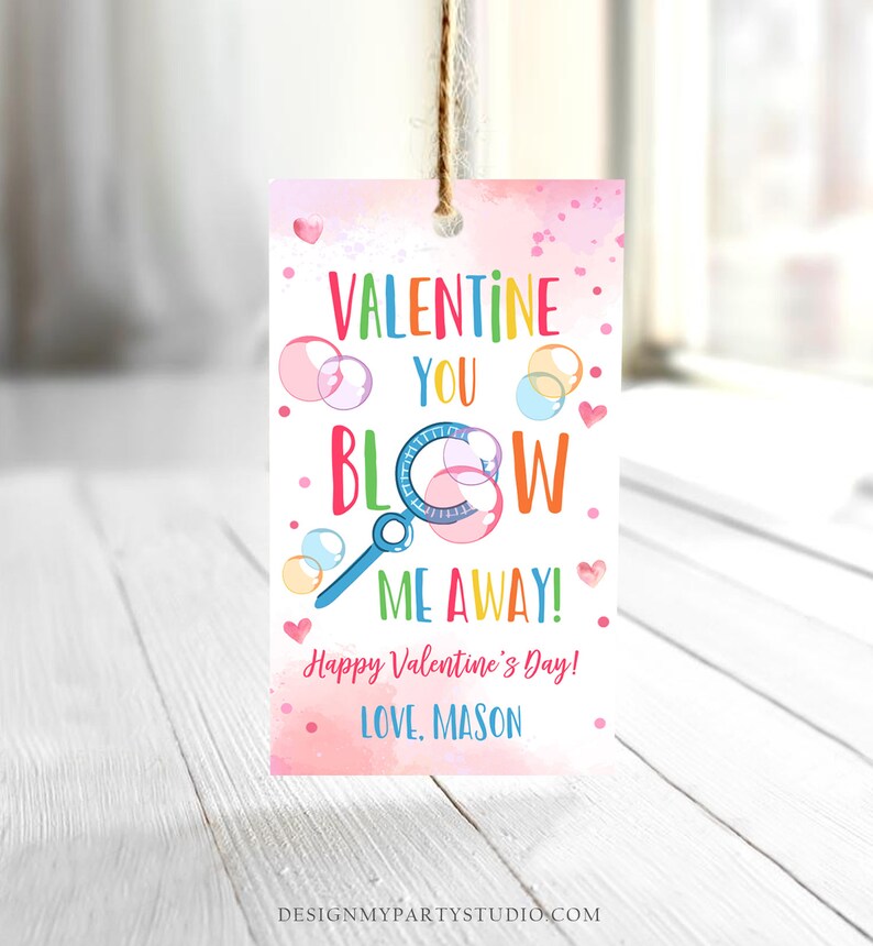 Editable Valentine You Blow Me Away Favor Tag Thank You - Etsy