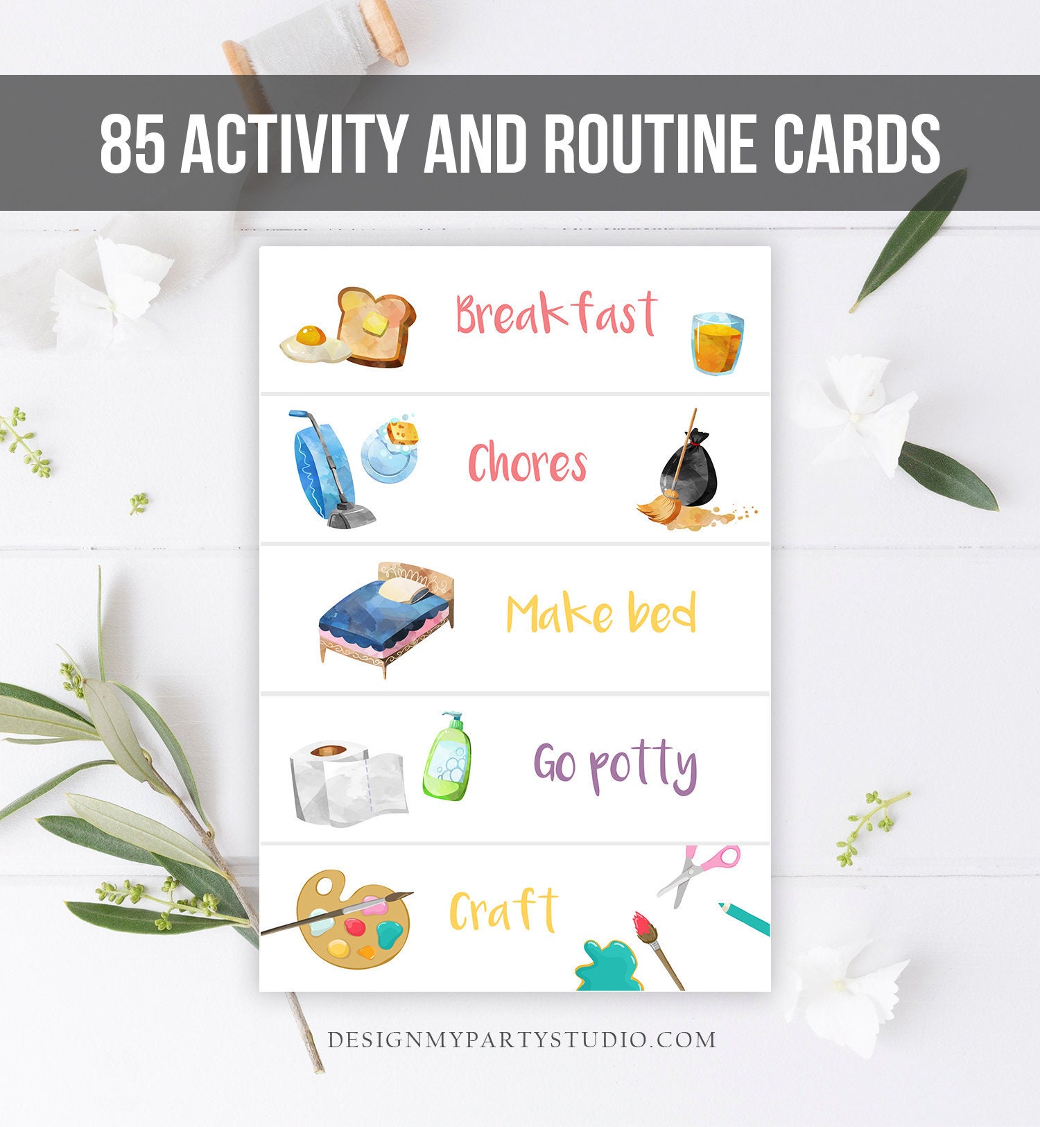 Visual Schedule Kids Daily Routine Chart 85 Cards Chores - Etsy Australia