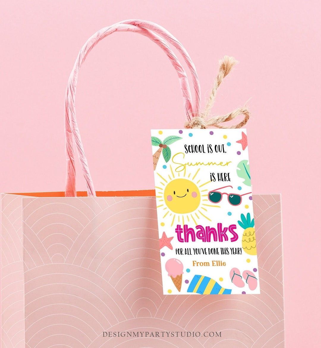 Editable Teacher Appreciation Gift Tags Sunshine Thank You Tag School ...