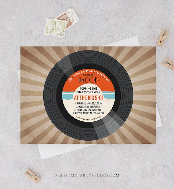 Record Party Invitations