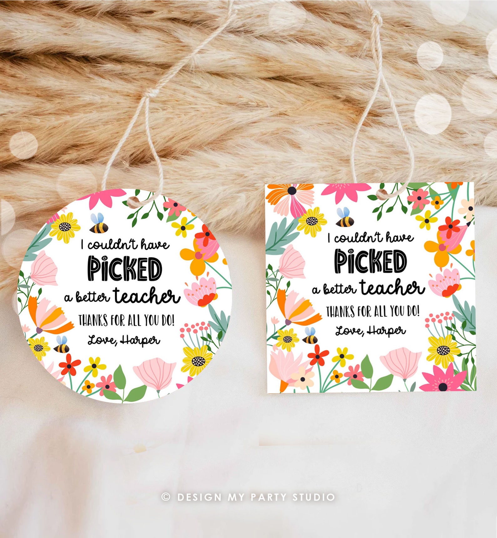 Editable Teacher Appreciation Tag Thank You Couldn't Have Picked a ...