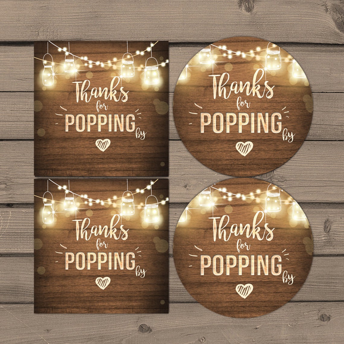 Thanks for Popping by Gift Tag Birthday Party Favor Tag - Etsy
