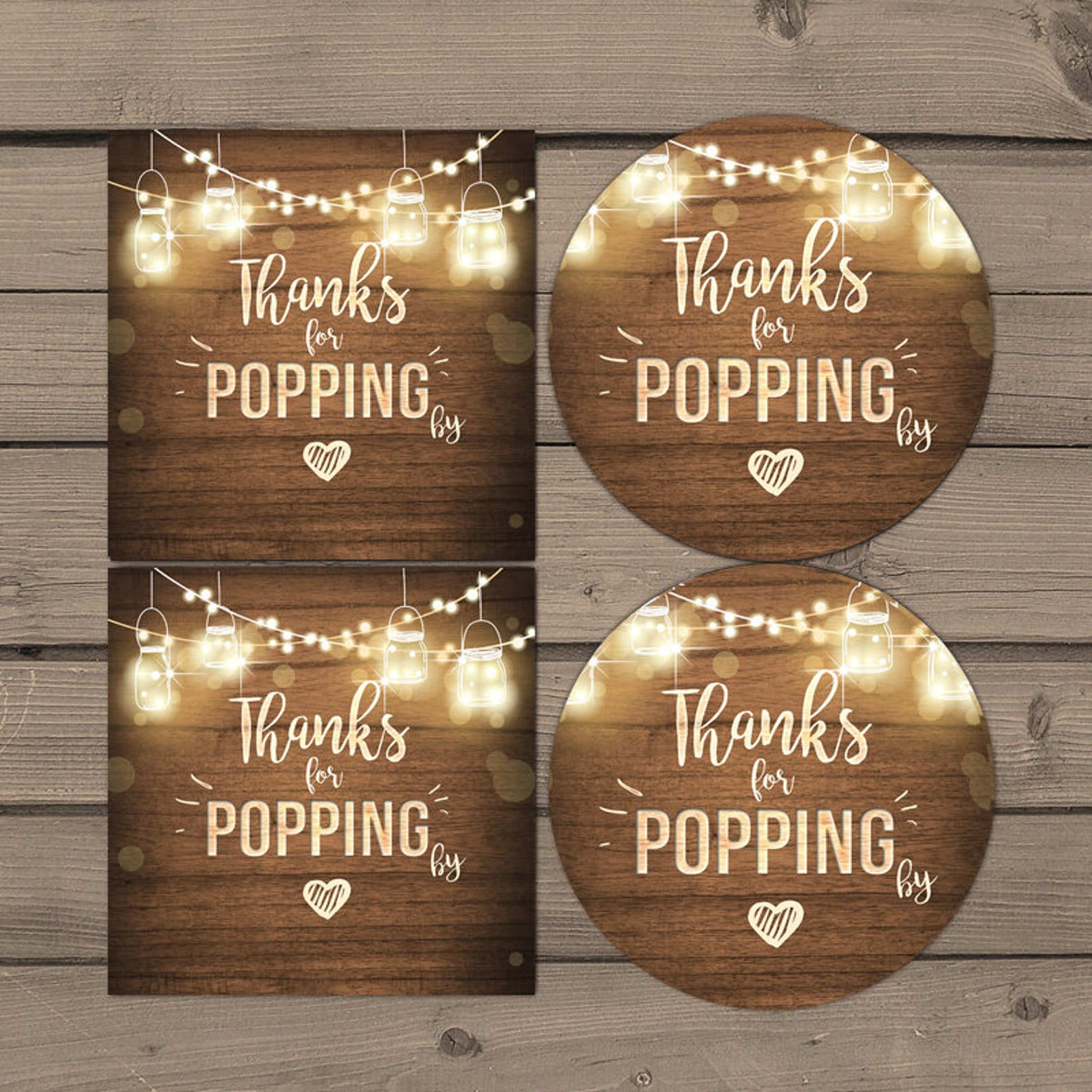 Thanks for Popping by Gift Tag Birthday Party Favor Tag - Etsy