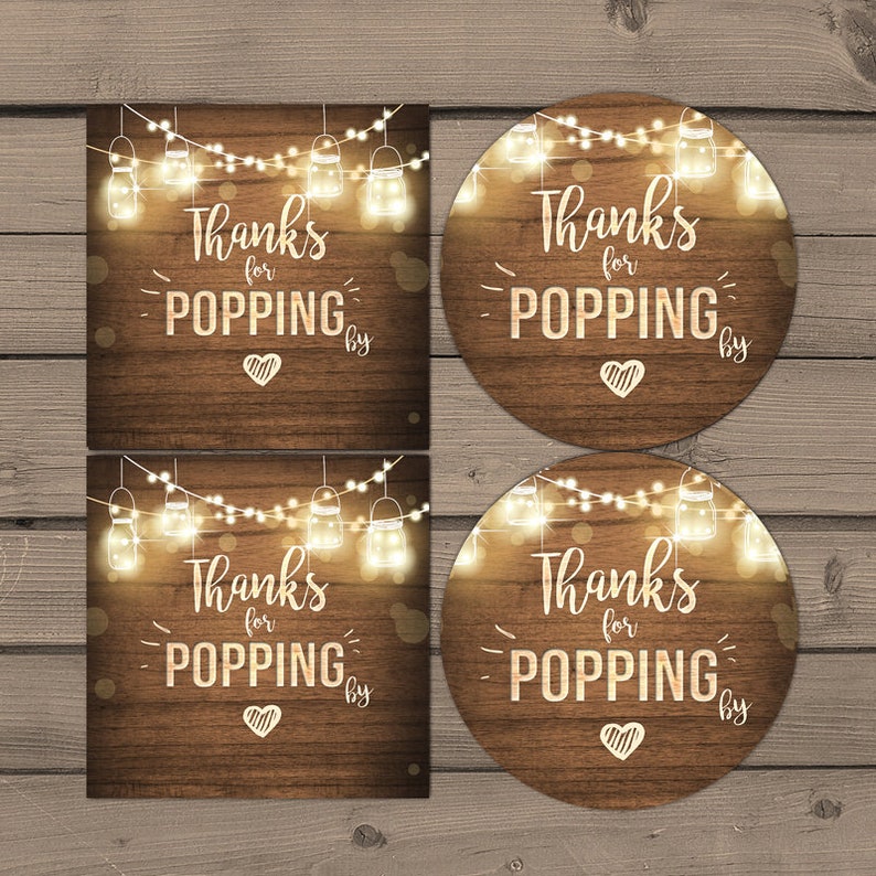 Thanks for Popping by Gift Tag Birthday Party Favor Tag - Etsy