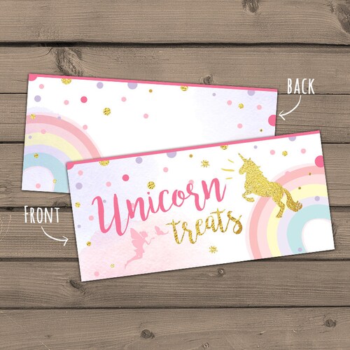 Editable Unicorn Favor Tags Unicorn Birthday Party Thank You | Etsy