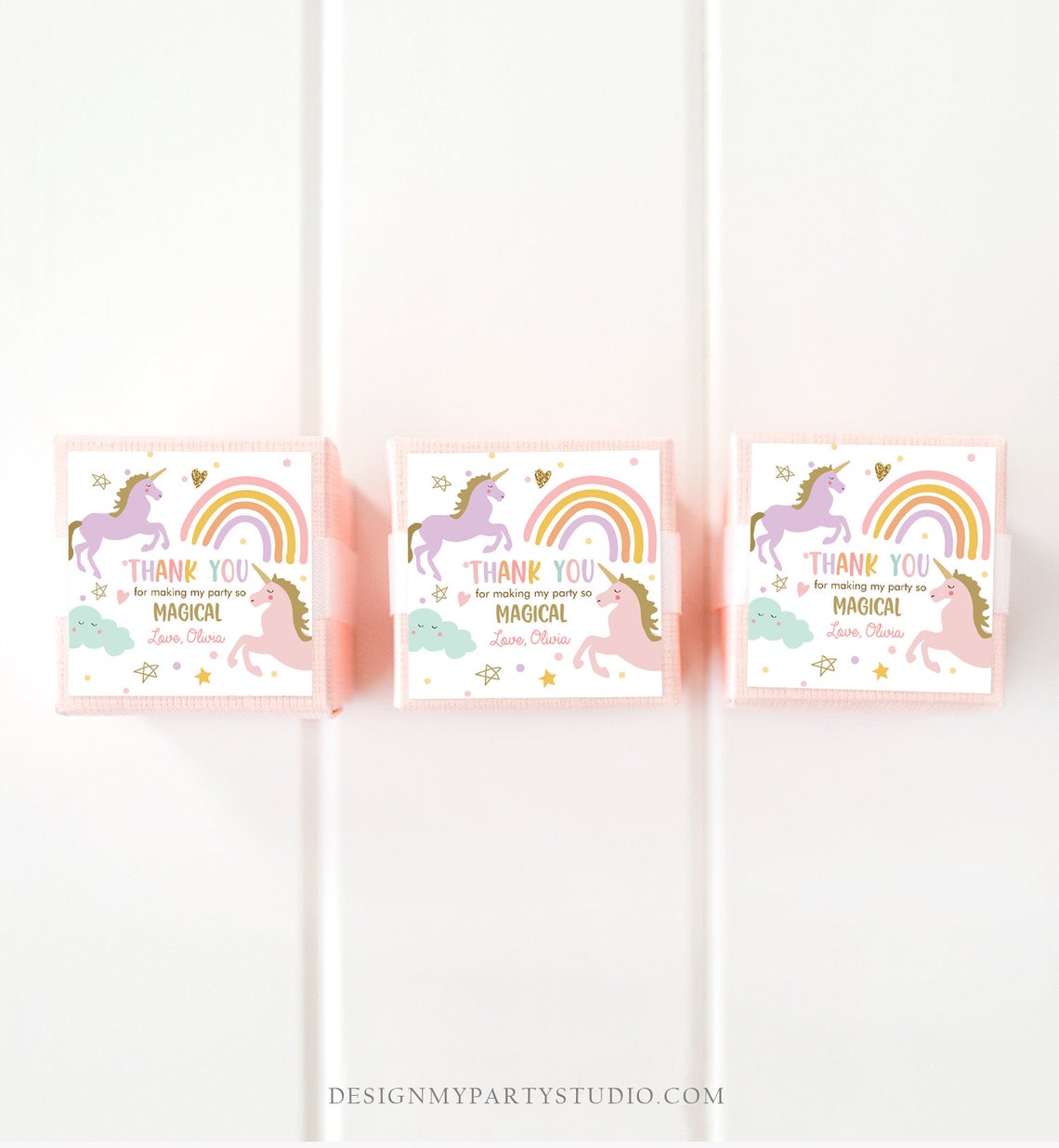 Editable Unicorn Favor Tags Magical Birthday Thank You Tag - Etsy