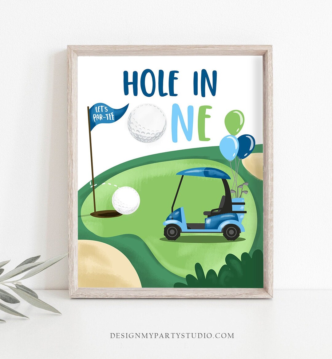 Golf 1st Birthday Sign Table Sign Golf Birthday Party Decor Par-tee ...