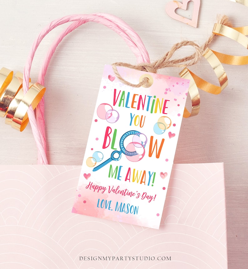 Editable Valentine You Blow Me Away Favor Tag Thank You - Etsy