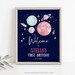 Editable Outer Space Birthday Welcome Sign 1st Birthday Girl Pink ...