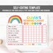 Editable Rainbow Cloud Reward Chart for Girls Chore Chart Kids Routine ...