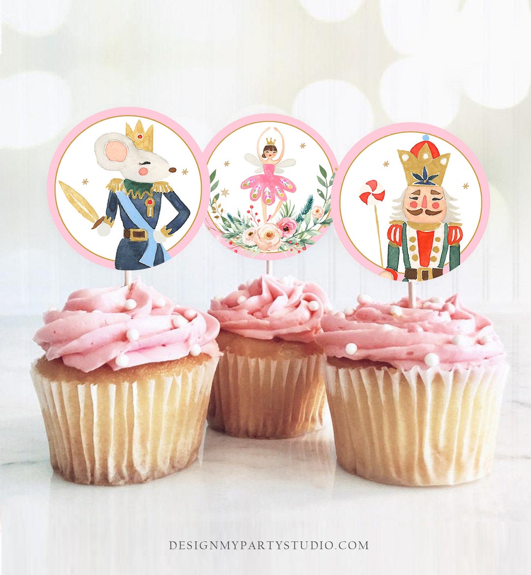 Nutcracker Cupcake Toppers Nutcracker Birthday Party Decorations Sugar ...