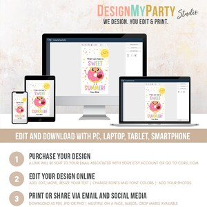 Editable Donut Sweet Summer Teacher Appreciation Tag End of Year Summer ...