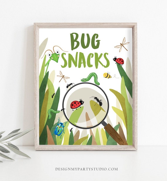 Bug Snacks Birthday Sign Sweets Table Decor Bug Birthday Party Favors ...