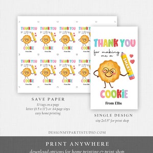 Editable Teacher Appreciation Tags Teacher Tag Thank You Making Me One ...