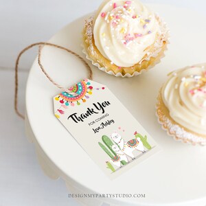 Editable Llama Favor Tags Baby Shower Birthday Llama Thank You Tags ...