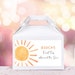 Editable Sun Birthday Party Gable Box Favor Label Boho Sun Gift Box ...