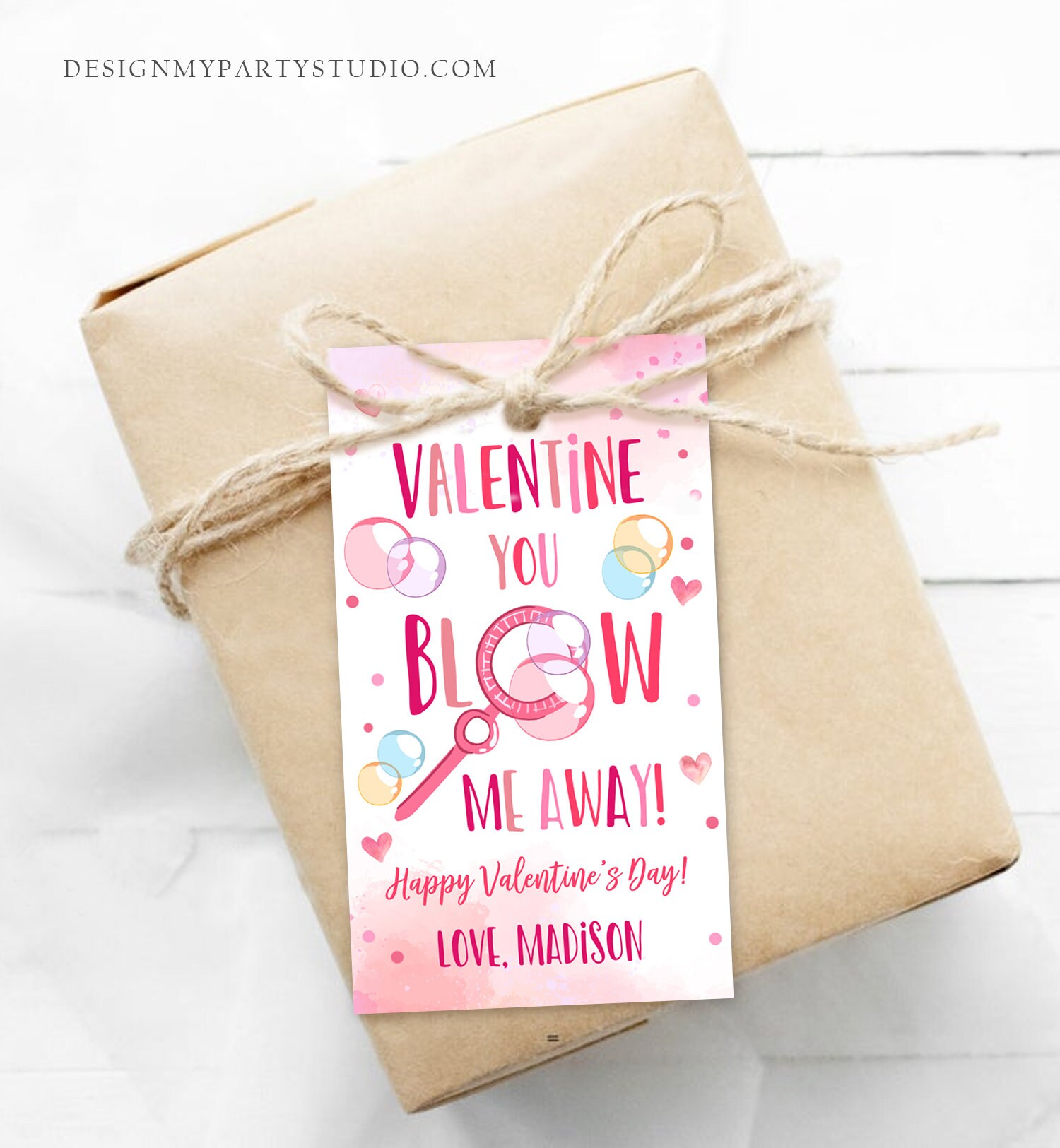 Editable Valentine You Blow Me Away Favor Tag Thank You | Etsy
