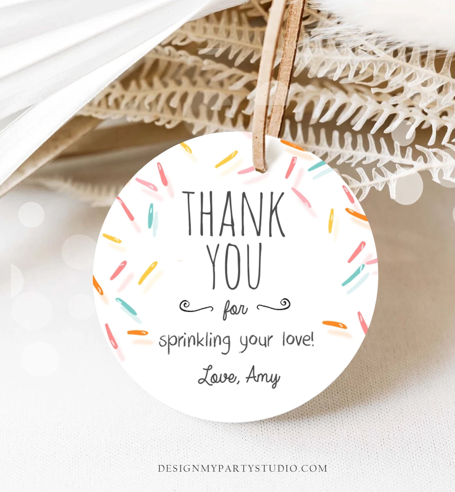Editable Baby Sprinkle Favor Tags Baby Sprinkle Thank You - Etsy