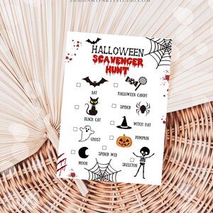 Editable Halloween Scavenger Hunt Printable Halloween Party - Etsy