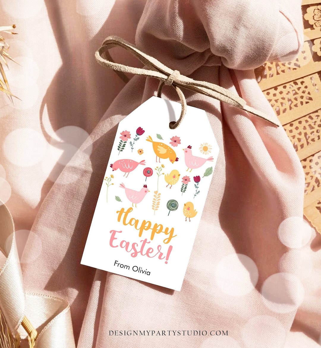 Editable Easter Gift Tags Happy Easter Teacher Appreciation Classroom ...