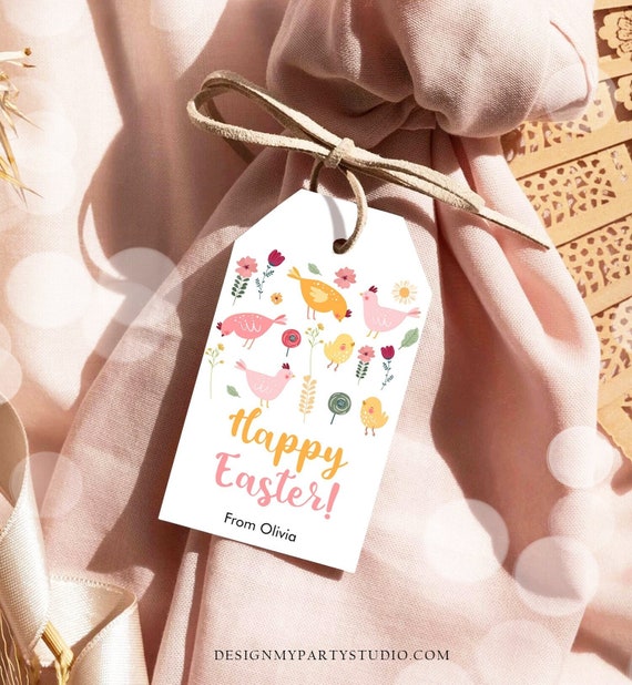 Editable Easter Gift Tags Happy Easter Teacher Appreciation Classroom ...