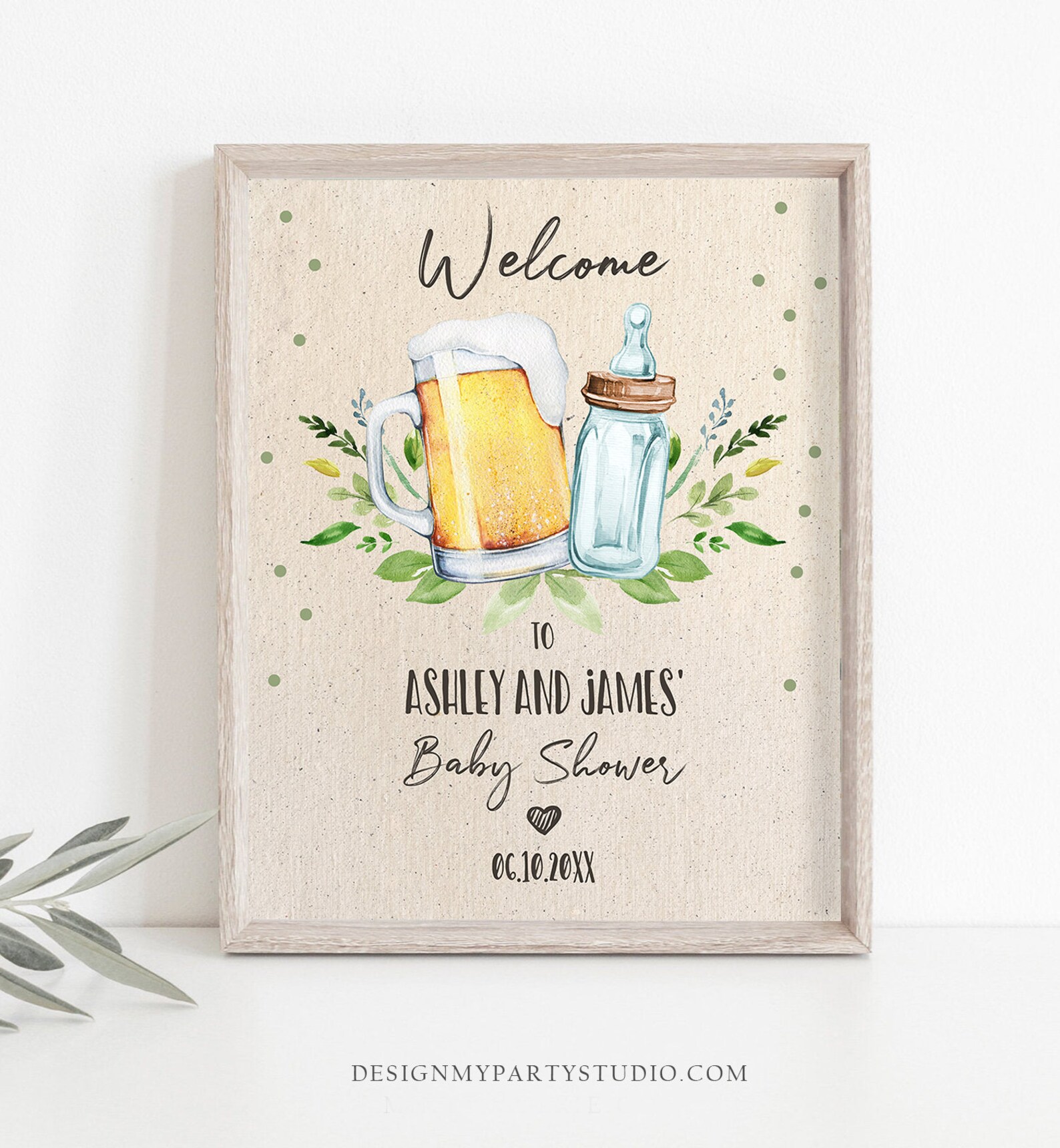 Editable A Baby is Brewing Welcome Sign Brewing Baby Shower - Etsy