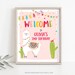 Editable Llama Welcome Sign Birthday Party Whole Llama Alpaca Poster ...