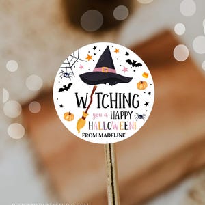 Editable Halloween Favor Tags Witching You a Happy Halloween Trick or ...