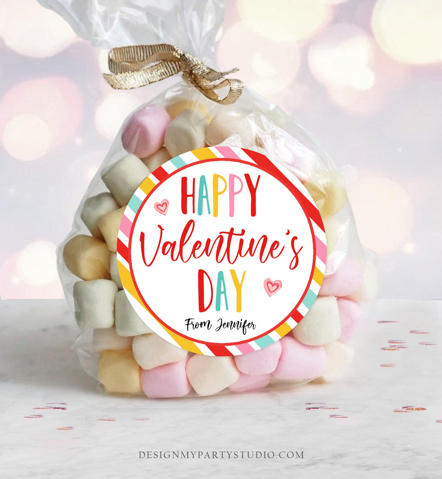 Editable Valentine's Day Cookie Tags Happy Valentine's Day Cookies Tag ...