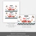 Editable Two Fast Gable Box Favor Label Race Car Birthday Favor Box ...