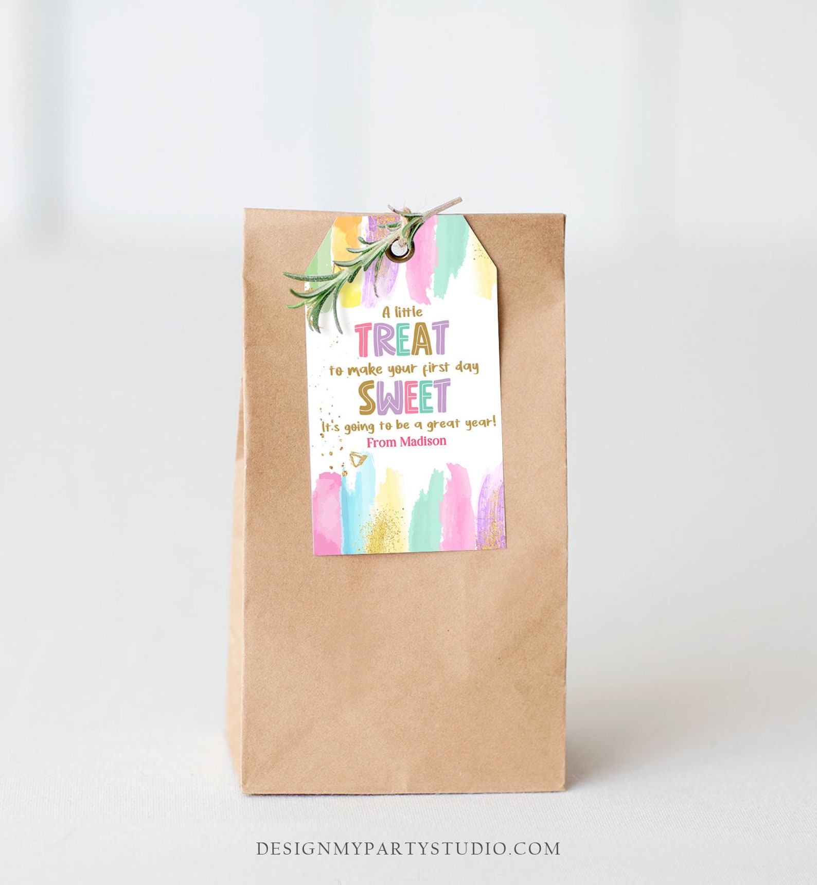 Editable Back to School Gift Tags First Day of School Teacher Tag Treat ...