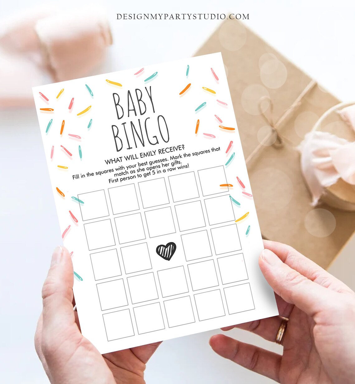 Editable Baby Bingo Game Baby Sprinkle Shower Game Baby Coed Sprinkles ...