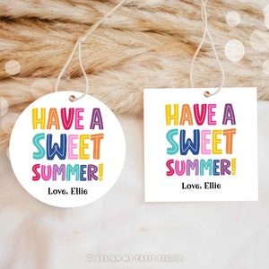 Editable Last Day of School Tag Sweet Summer Teacher Thank You Gift Tag ...
