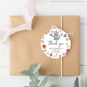 Editable Wildflower Favor Tags Wildflower Thank You Tag Girl Birthday ...